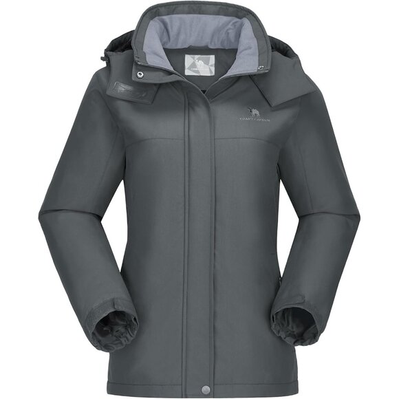 Jackets & Coats | Womens Grey Ski Jacket Winter Snow Coat Waterproof ...